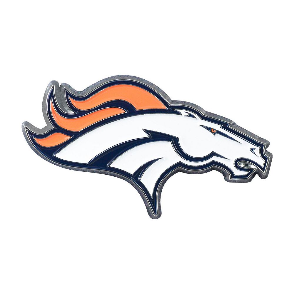 Logo Brands Denver Broncos Embossed Color Auto Emblem