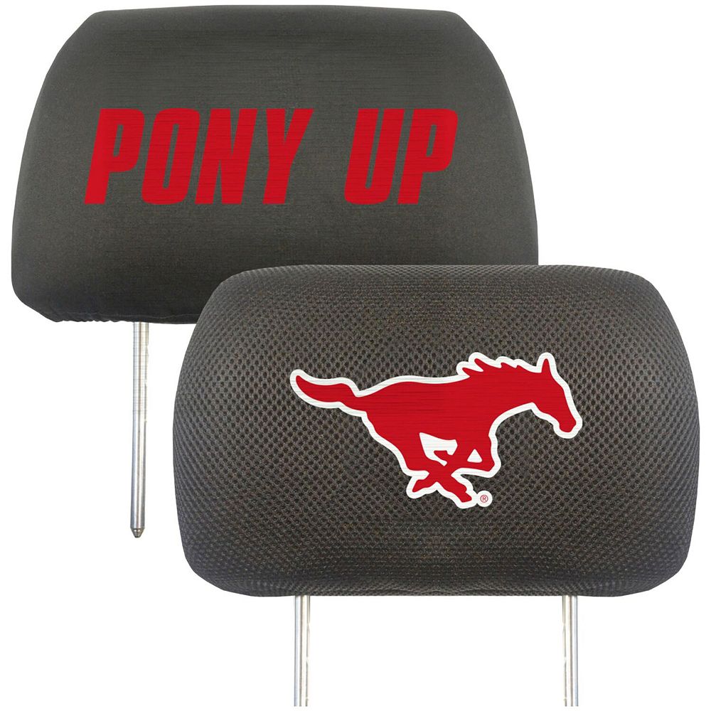 Logo Brands SMU Mustangs Car Head Rest Cover