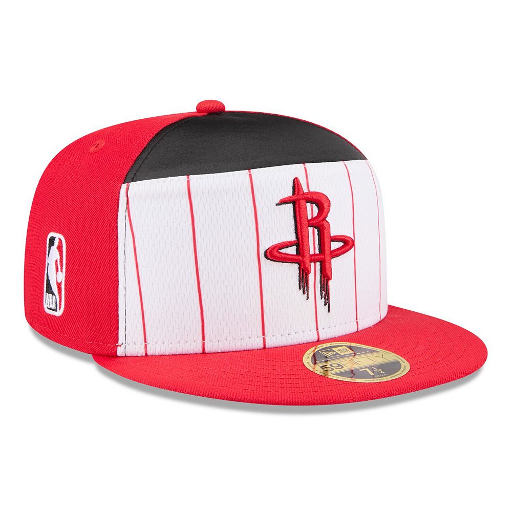 Men's New Era White/Red Houston Rockets 2025 NBA Tip Off Split Panel ...