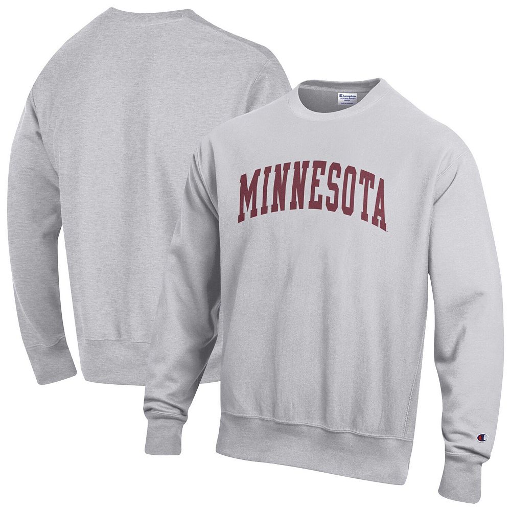 Men's Champion Gray Minnesota Golden Gophers Reverse Weave Fleece ...