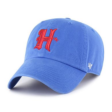 Men's '47 Light Blue Houston Texans H-Town Side Logo Clean Up ...