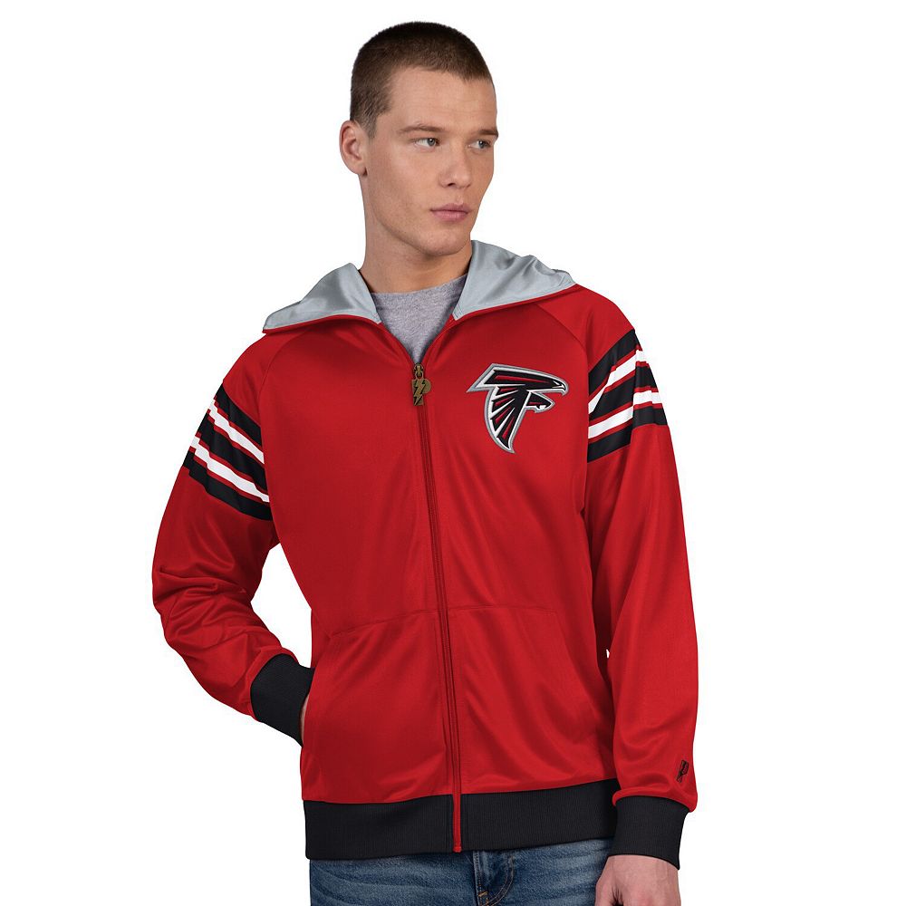 Men's Pro Player Red/Black Atlanta Falcons Helmet Full-Zip Hooded Track ...