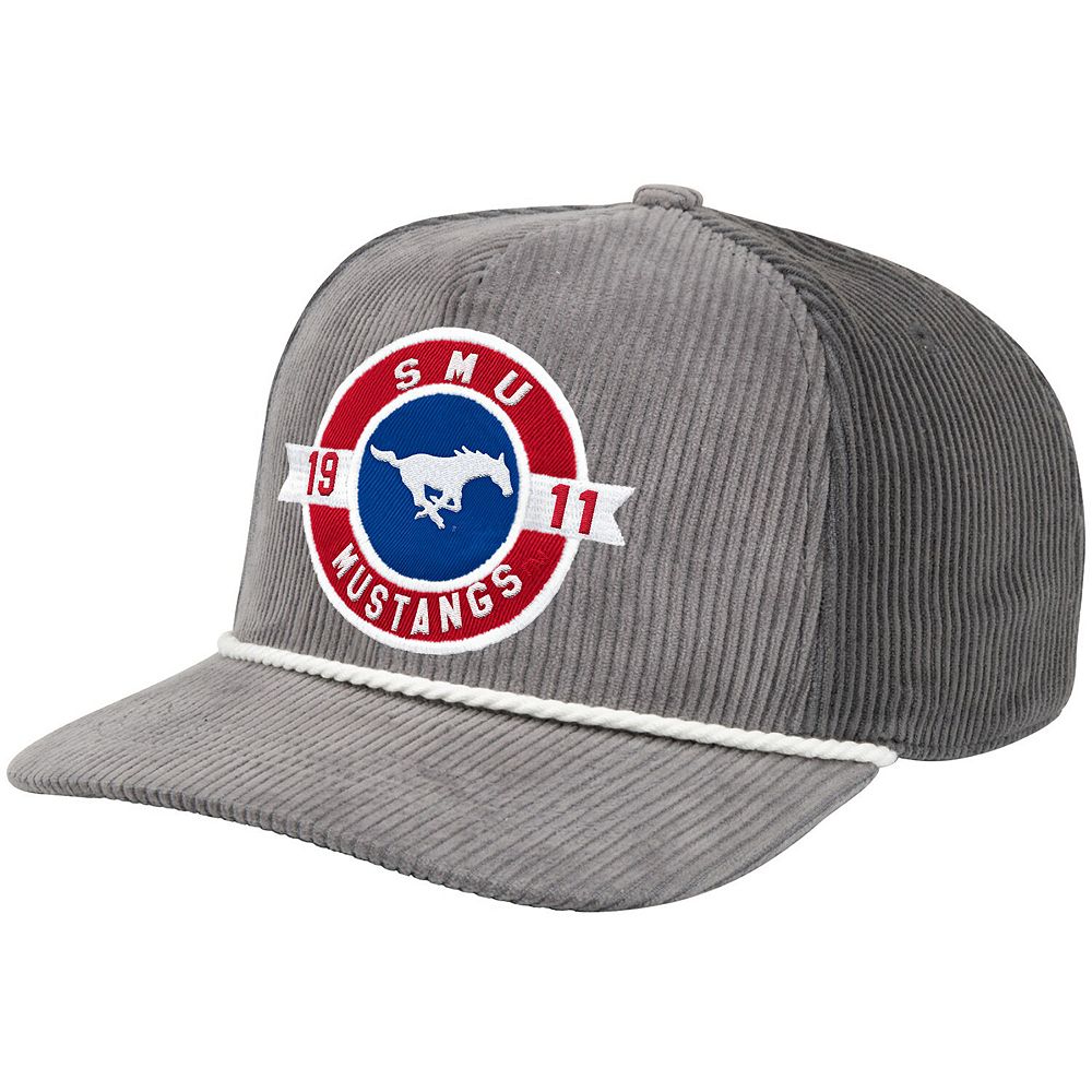 Men's Colosseum Gray SMU Mustangs Where's My Hat Podium Adjustable ...