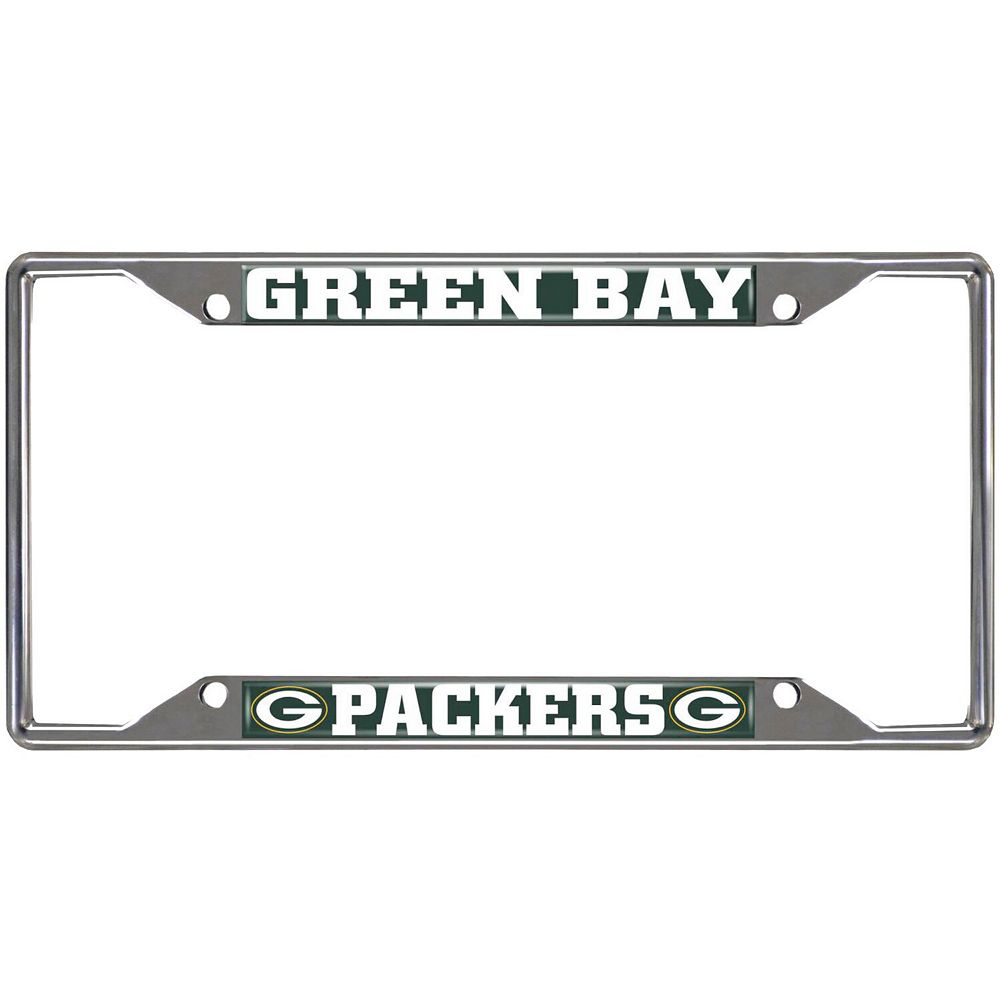 Green Bay Packers Chrome License Plate Frame