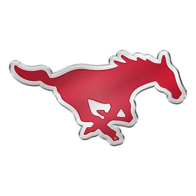 Logo Brands SMU Mustangs Embossed Color Auto Emblem