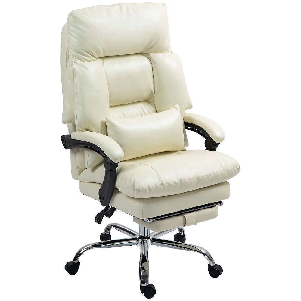 HOMCOM Overstuffed Office Chair, Reclining Computer Chair