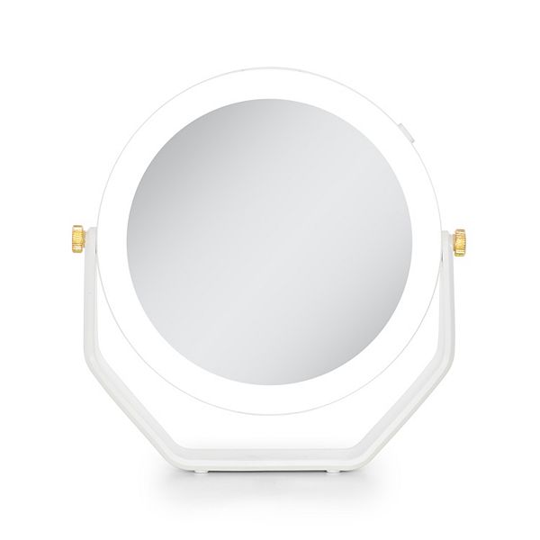 Back-2-School LED Lighted Mirror with 5X/1X Magnifications Swiveling ...