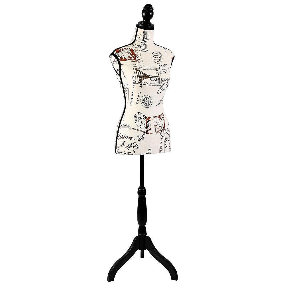 SereneLife Female Torso Mannequin, Adjustable Dress Form 52-64 ...