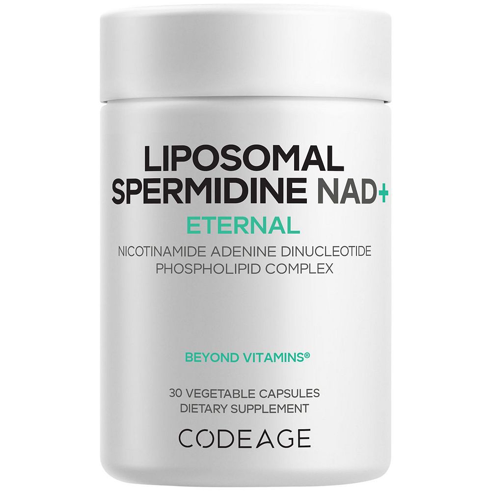 Codeage Liposomal Spermidine NAD+, 500mg Nicotinamide Adenine ...