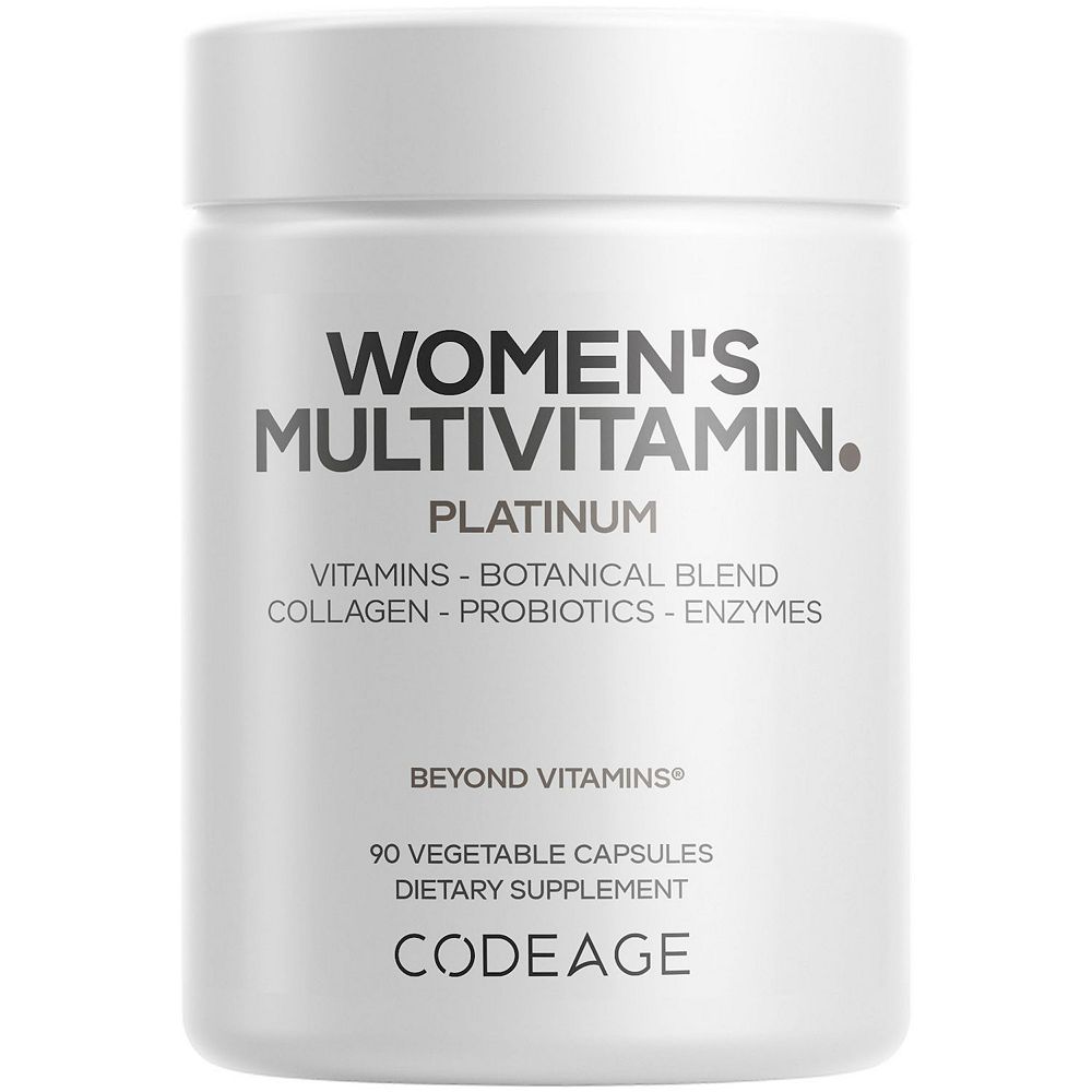 Codeage Women’s Multivitamin Platinum, Vitamins A D3 K1 K2 B12, 90 ct