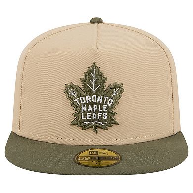 Men's New Era Tan/Olive Toronto Maple Leafs Color Pack Two-Tone 59FIFTY ...