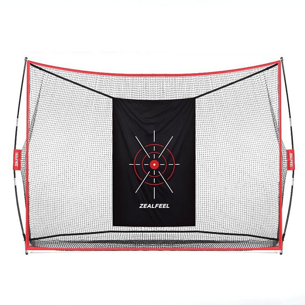 Zealfeel Golf Practice Net 10x7FT with Chipping Target, Mat, Balls & Carry Bag, Indoor/Outdoor Use
