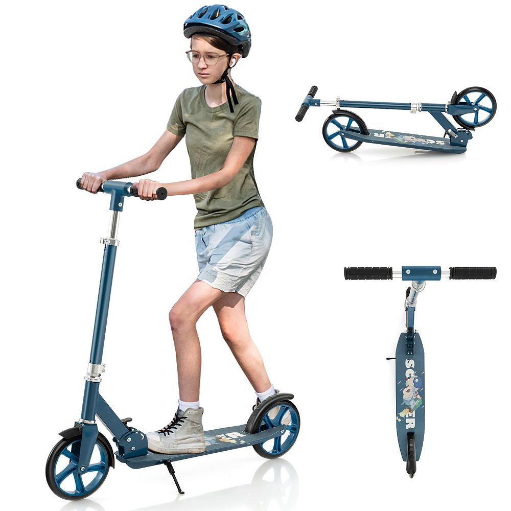 Folding Kick Scooter for Kids and Adults with 3 Adjustable Heights
