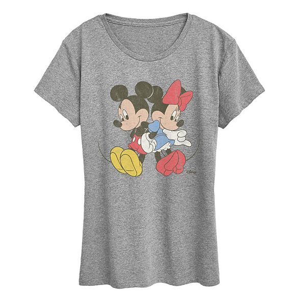 Women's Disney's Mickey & Minnie Mouse Back To Back Graphic Tee