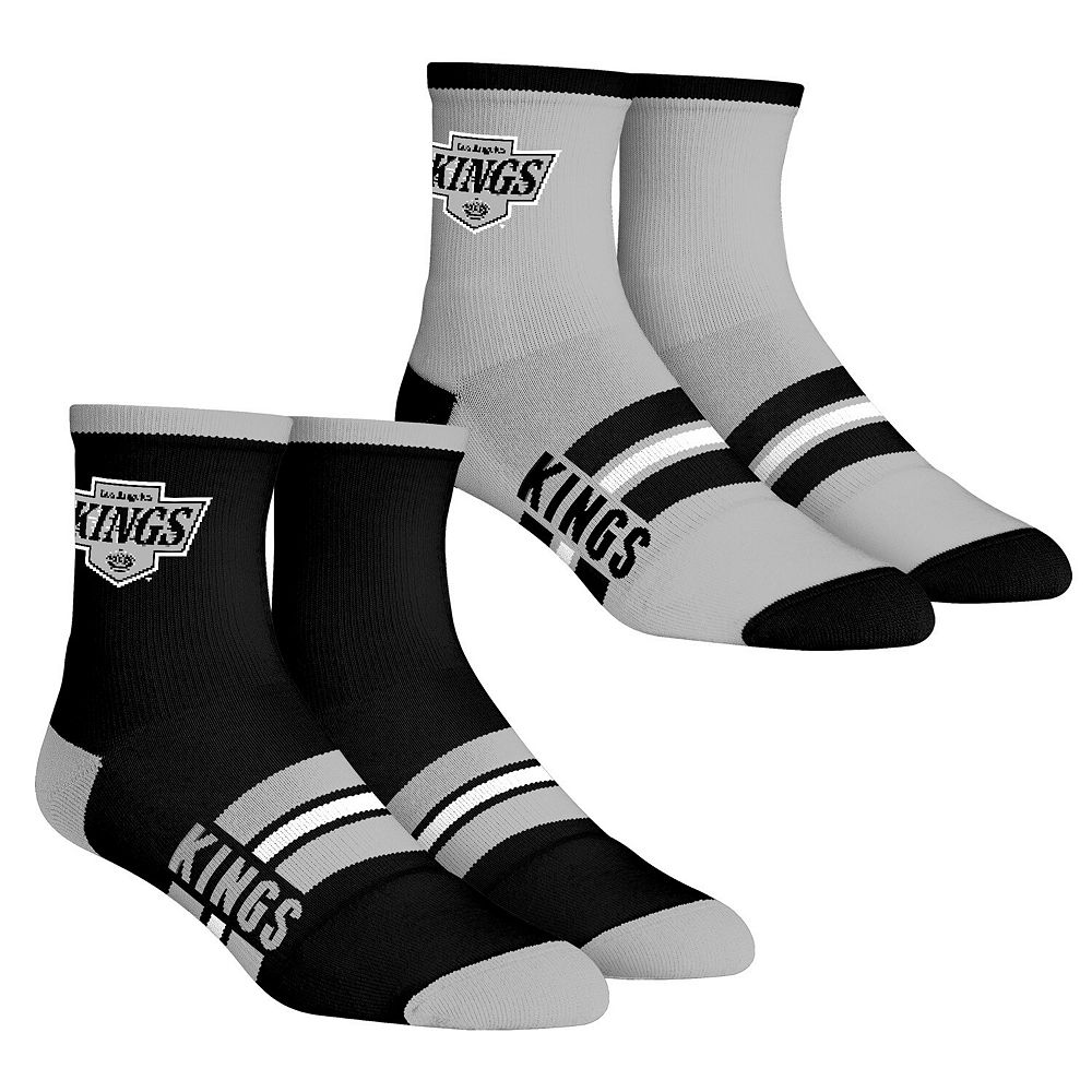 Unisex Rock Em Socks Los Angeles Kings 2-Pack Multi Stripe Quarter ...