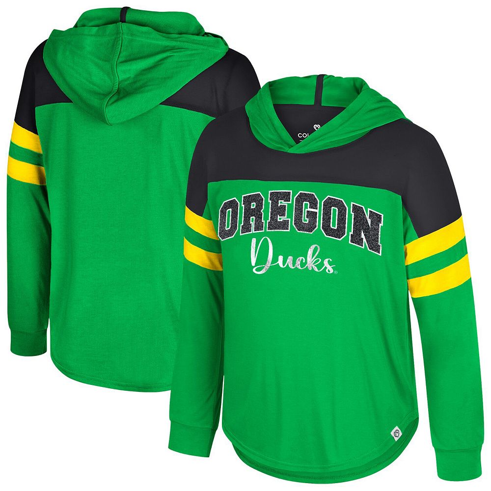 Girls Youth Colosseum Green Oregon Ducks Reflection Hoodie Long Sleeve ...
