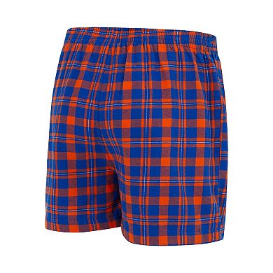 Men's Concepts Sport Blue/Orange New York Knicks Hawthorn Flannel Boxer