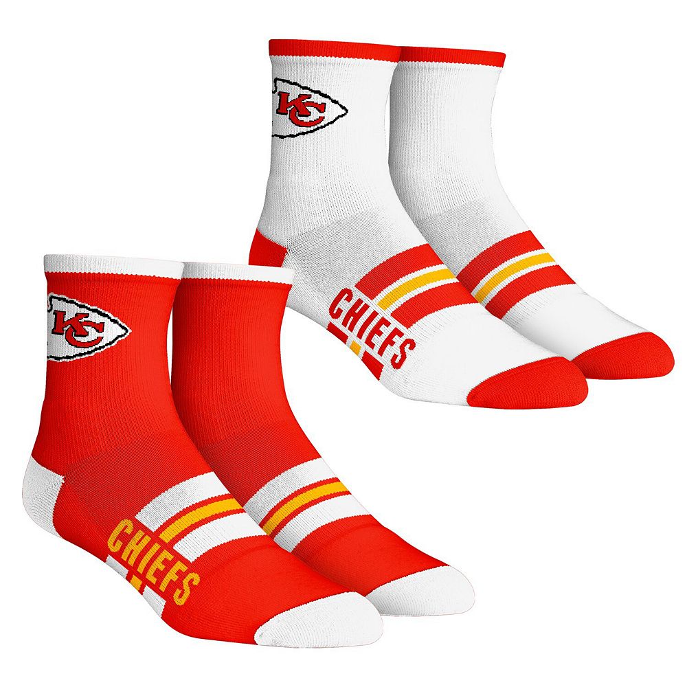 Unisex Rock Em Socks Kansas City Chiefs 2-Pack Multi Stripe Quarter ...