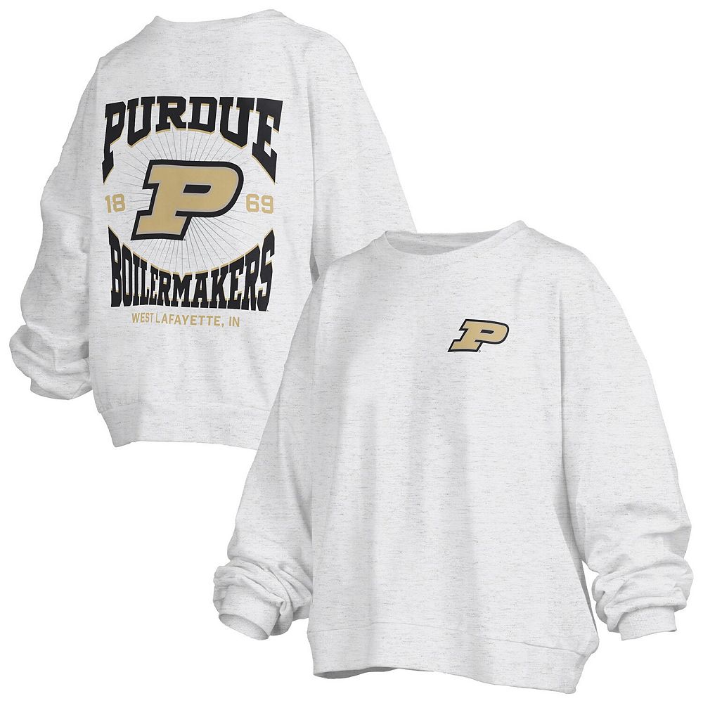 Women's Pressbox Oatmeal Purdue Boilermakers Waist Length Oversized ...