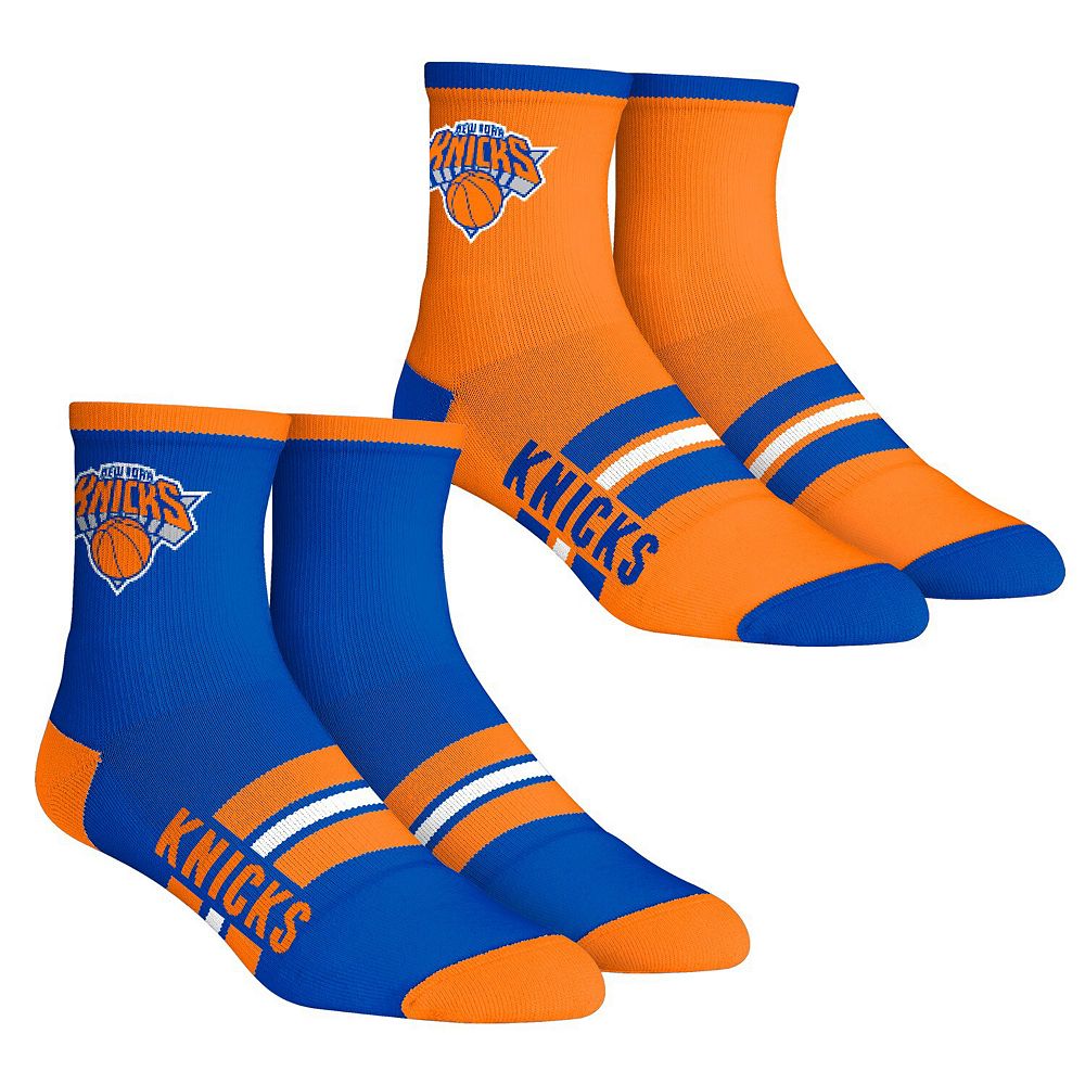 Unisex Rock Em Socks New York Knicks 2-Pack Multi Stripe Quarter Socks Set