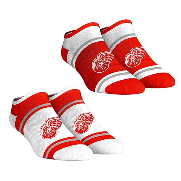 Unisex Rock Em Socks Detroit Red Wings 2-Pack Color Block Low Cut Socks Set
