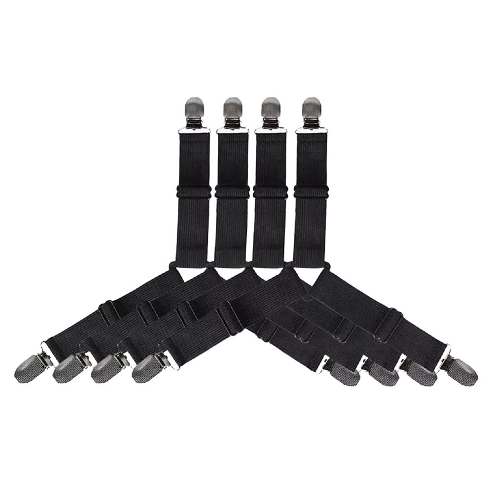 Adjustable Fitted Sheet Straps Holder Clips 4 Pcs