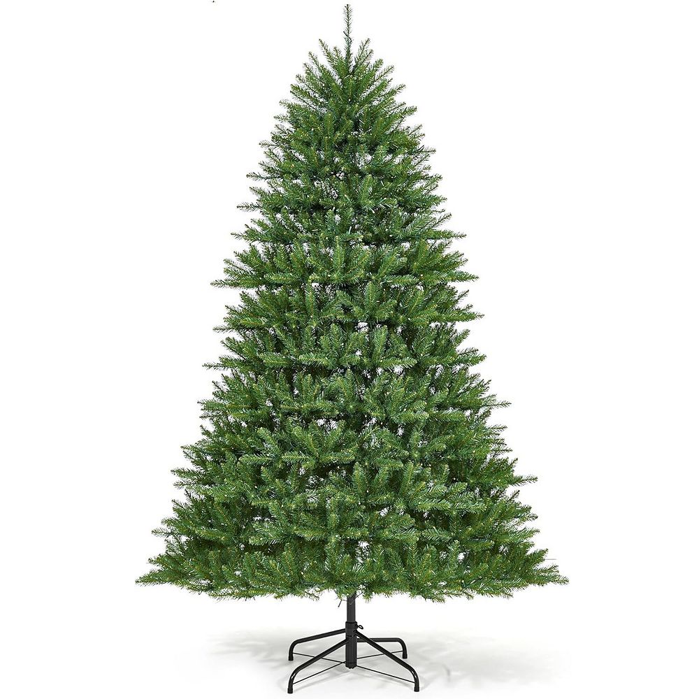 Pre-Lit Artificial Christmas Tree with Dual-Color LED Lights & Foot ...