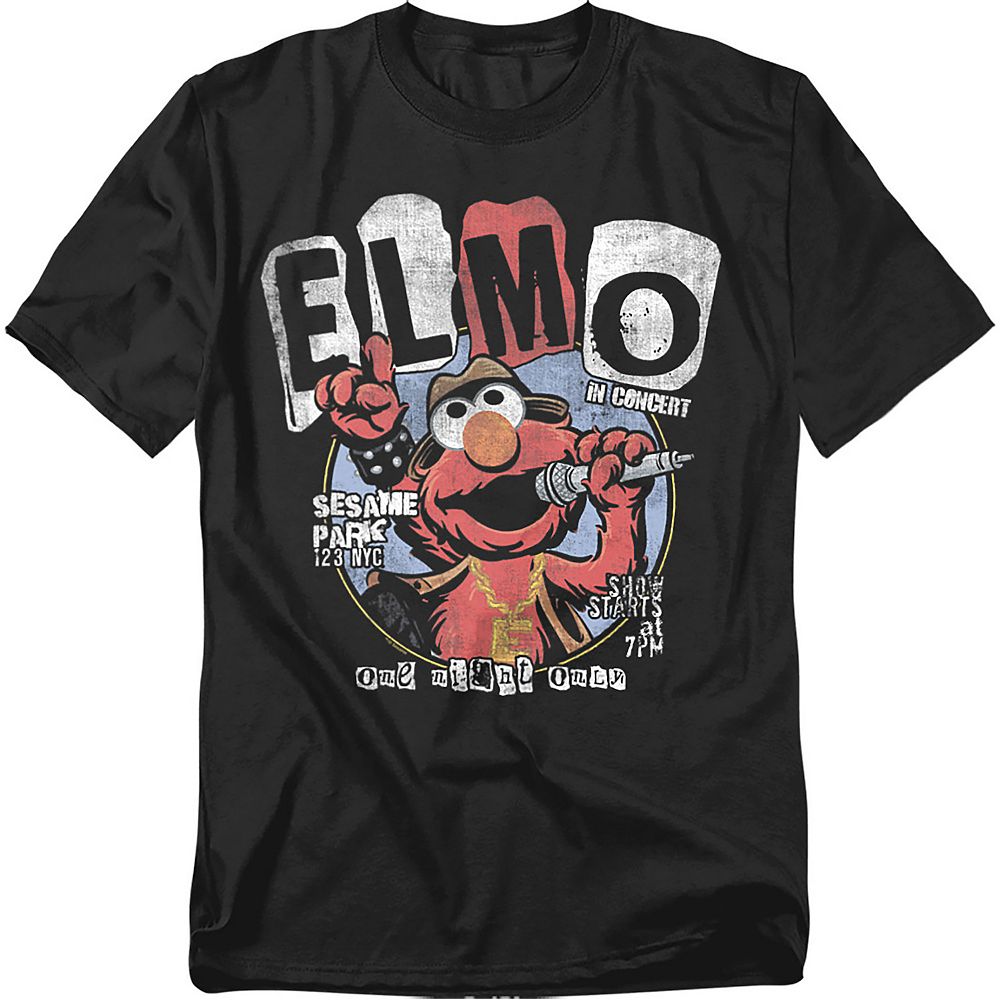 Big & Tall Sesame Street Elmo Concert Graphic Tee