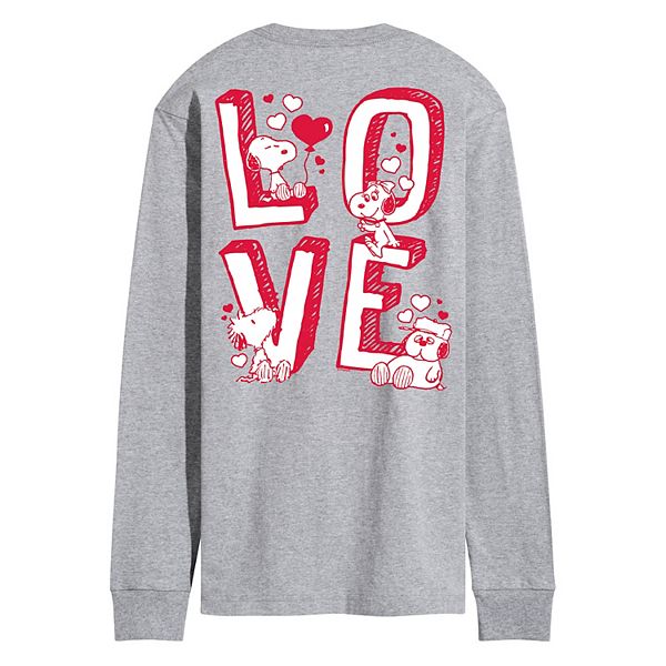 Men's Peanuts Snoopy's Siblings Love Long Sleeve Graphic Tee