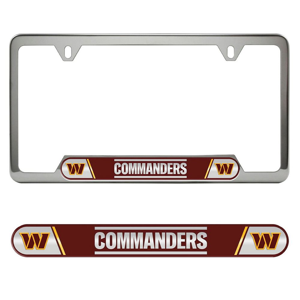 Logo Brands Washington Commanders Embossed License Plate Frame