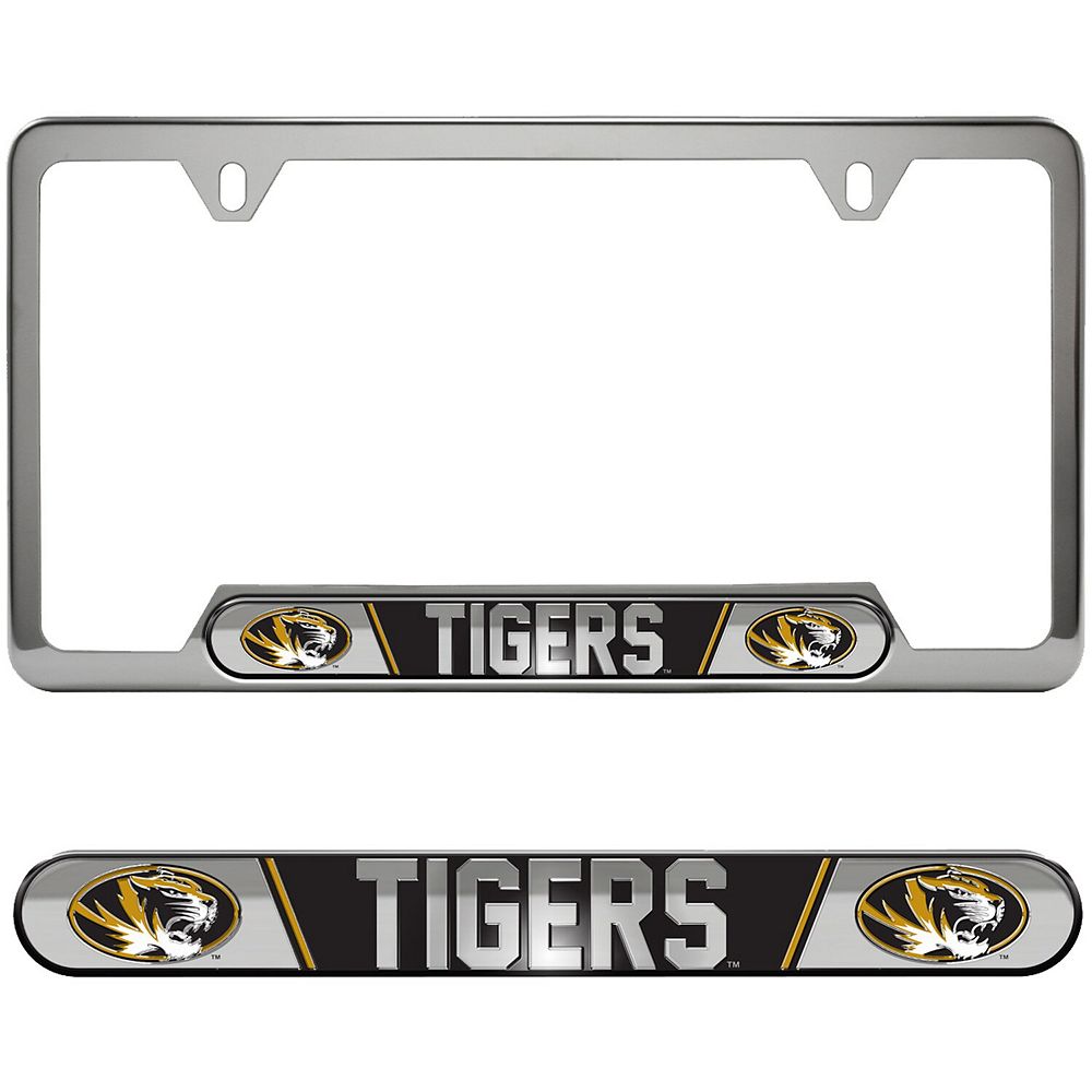 Logo Brands Missouri Tigers Embossed License Plate Frame