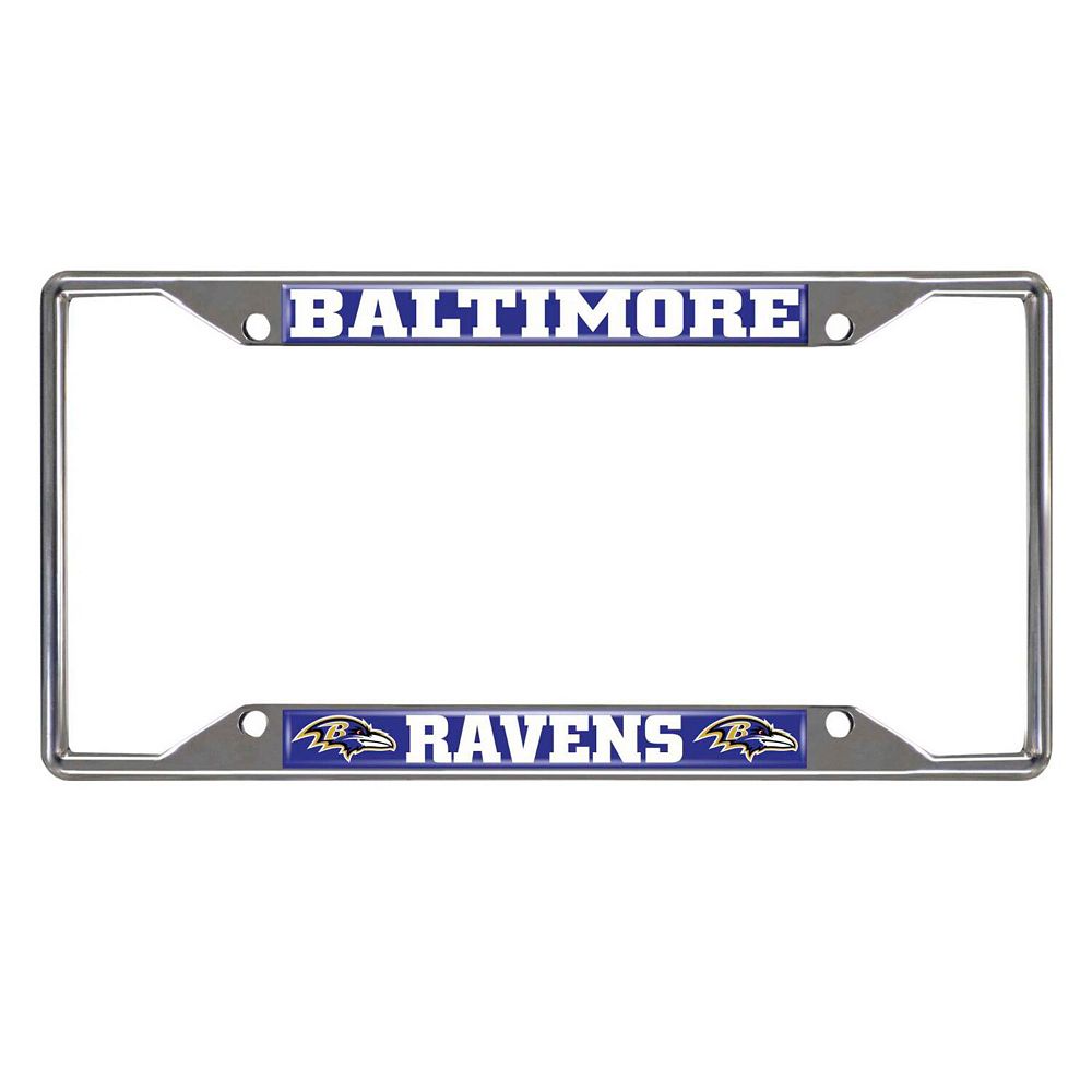 Logo Brands Baltimore Ravens Chrome License Plate Frame
