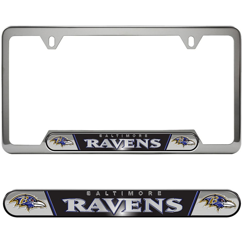 Logo Brands Baltimore Ravens Embossed License Plate Frame