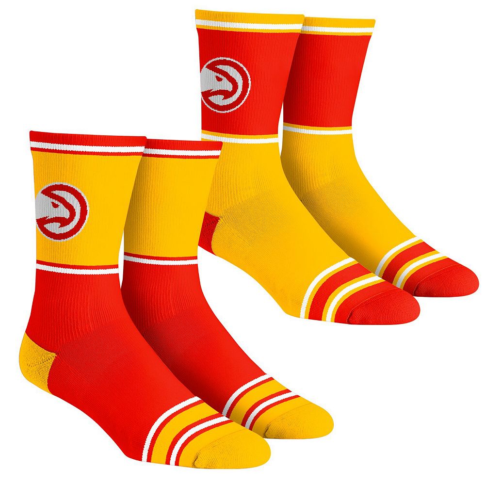 Unisex Rock Em Socks Atlanta Hawks 2-Pack Color Block Crew Socks Set