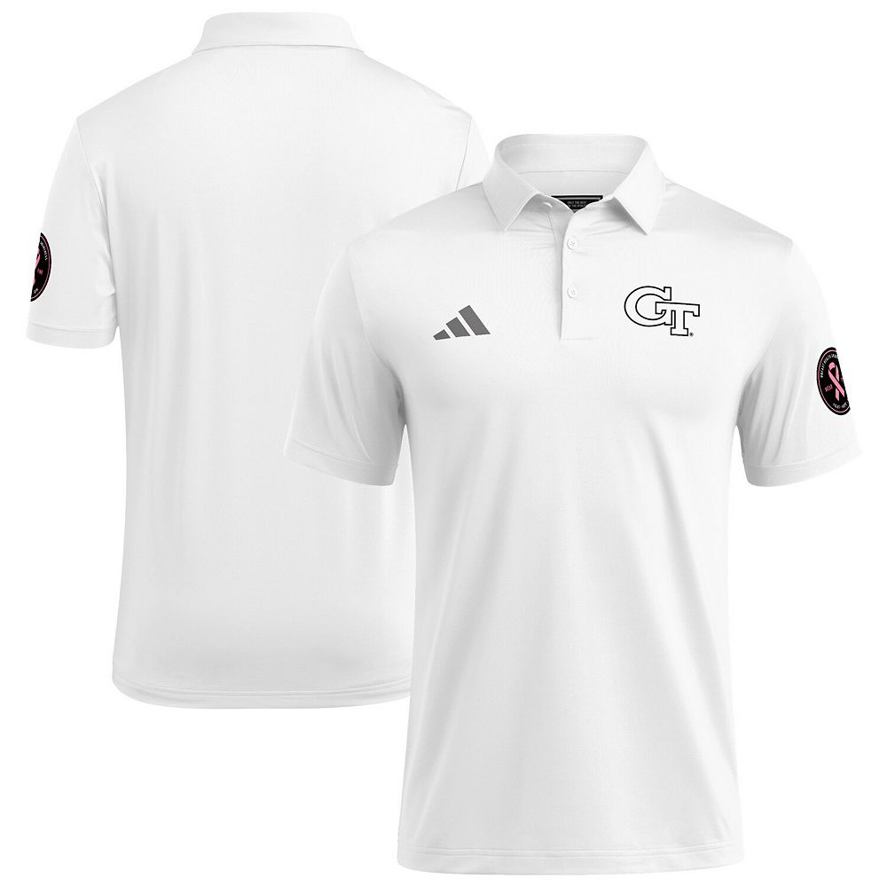 Men's adidas White Georgia Tech Yellow Jackets Wear Pink Breast Cancer ...