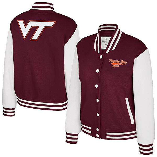 Women's Colosseum Maroon Virginia Tech Hokies French Baguette Full Snap ...