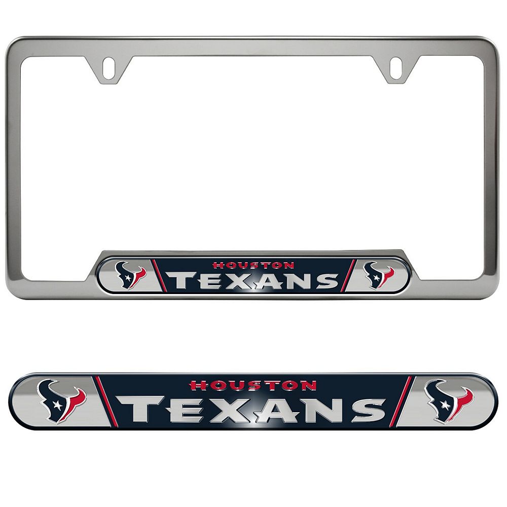 Logo Brands Houston Texans Embossed License Plate Frame