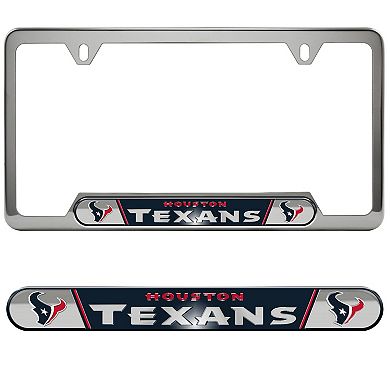 Logo Brands Houston Texans Embossed License Plate Frame