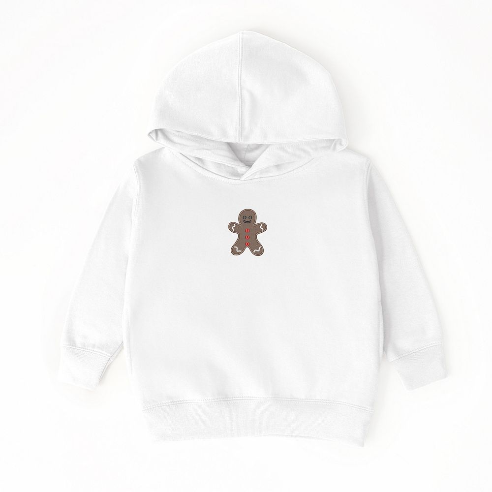 Embroidered Gingerbread Man - Toddler Hoodie