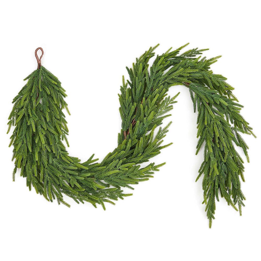 6 ft Realistic Christmas Garland Pine Garland for Mantle, Dense ...