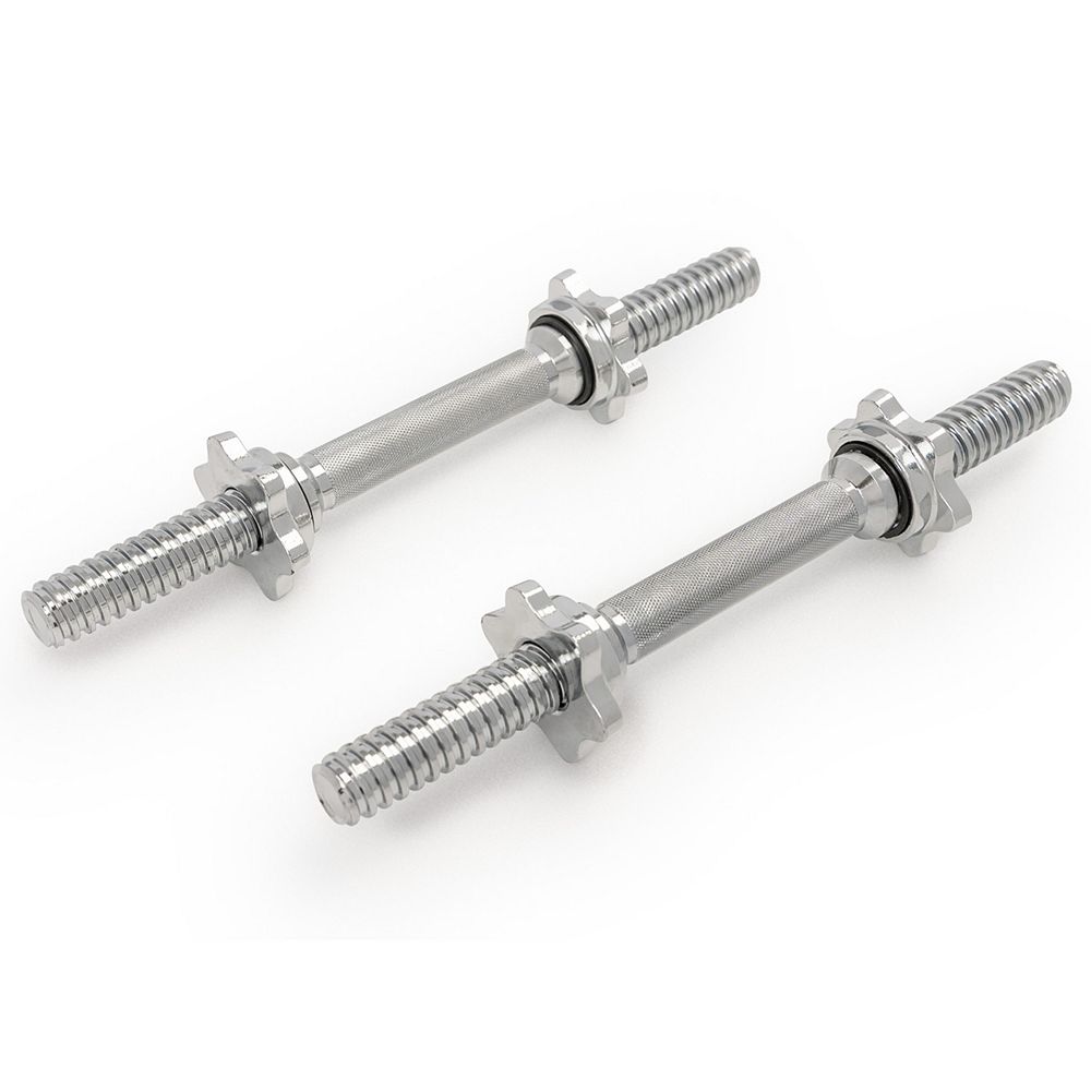 Sunny Health & Fitness Standard 14” Threaded Chrome Dumbbell Bar Set ...