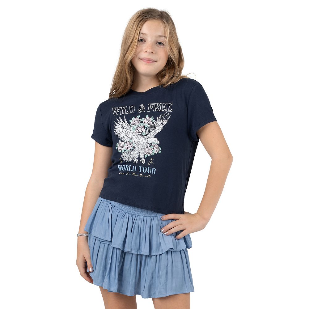 Girls 7-12 Tween Diva 2-pc. Graphic Tee & Tiered Skort Set