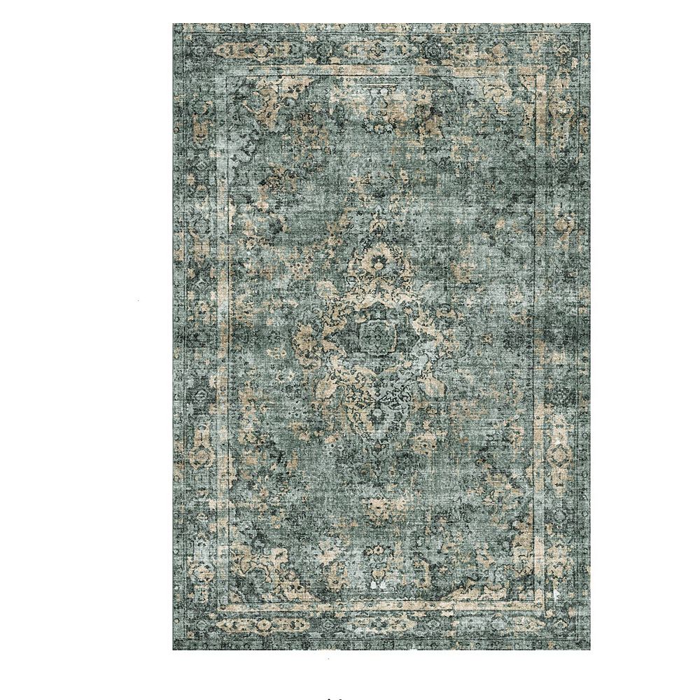 7FT x 5FT Vintage Bohemia Cotton Area Rug with Non-Slip TPR Backing ...
