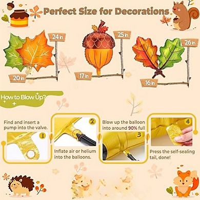 Woodland Animal Balloons Forest Theme Foil 13pcs for Baby Shower ...