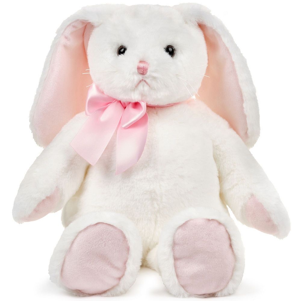 Bearington Loppy Stuffed Bunny Plush, 16 Inch Pink Bunny Stuffed Animal