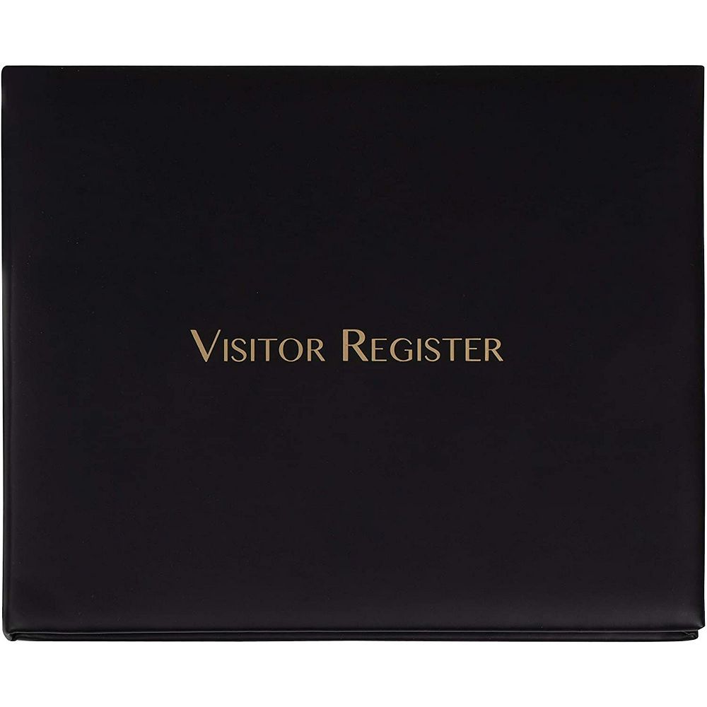 Juvale Visitor Register Sign in Log Book, Black, 9" x 7.3" x 0.75" 80 ...