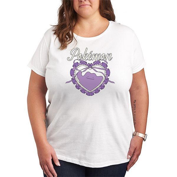 Plus Size Pokémon Ditto Coquette Graphic Tee