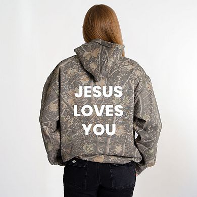 Team Jesus, Jesus Loves You - Camo Hoodie