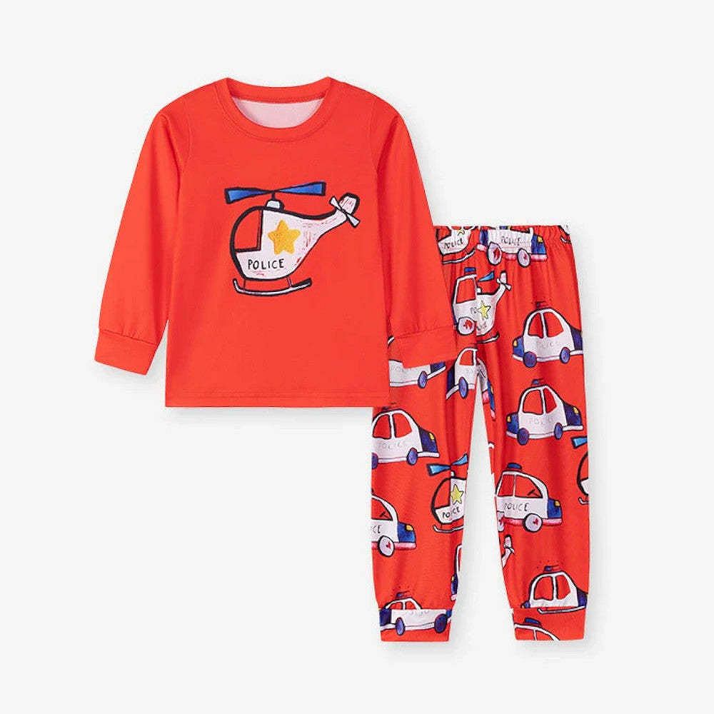 MyKids-USA Police Adventure Long Sleeve Kids Pajama Set Patrol Cars ...