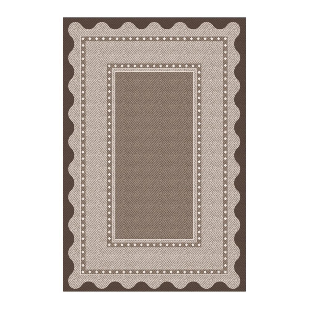 Garvee Textured Border Area Rug Modern Minimalist Washable Non Slip ...